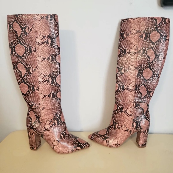 Gianni Bini | Shoes | Gianni Bini Brown Snake Animal Side Zip Pointed ...